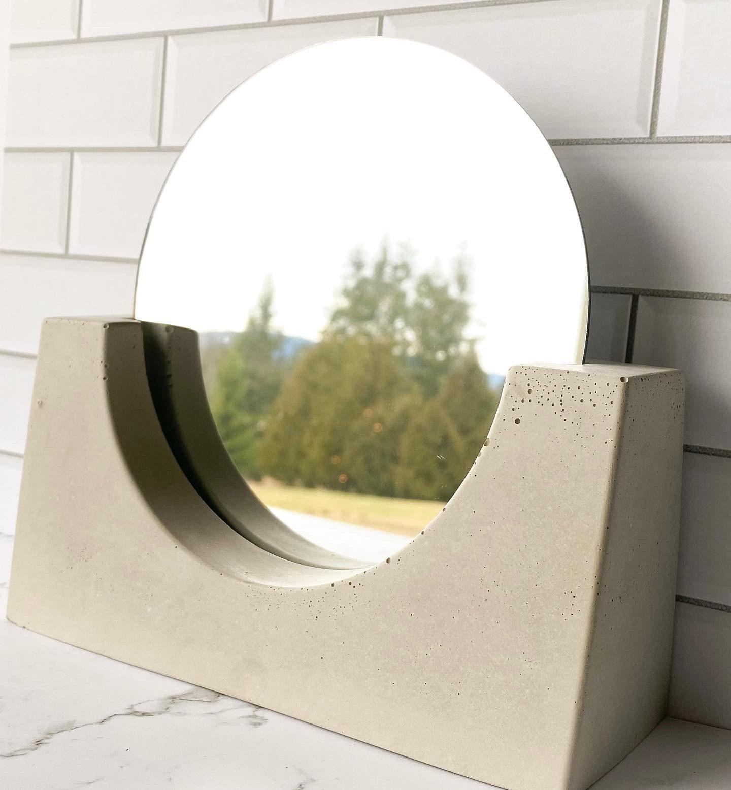 Mirror Stand Concrete Mirror Stand Mirror Home Decor - Etsy