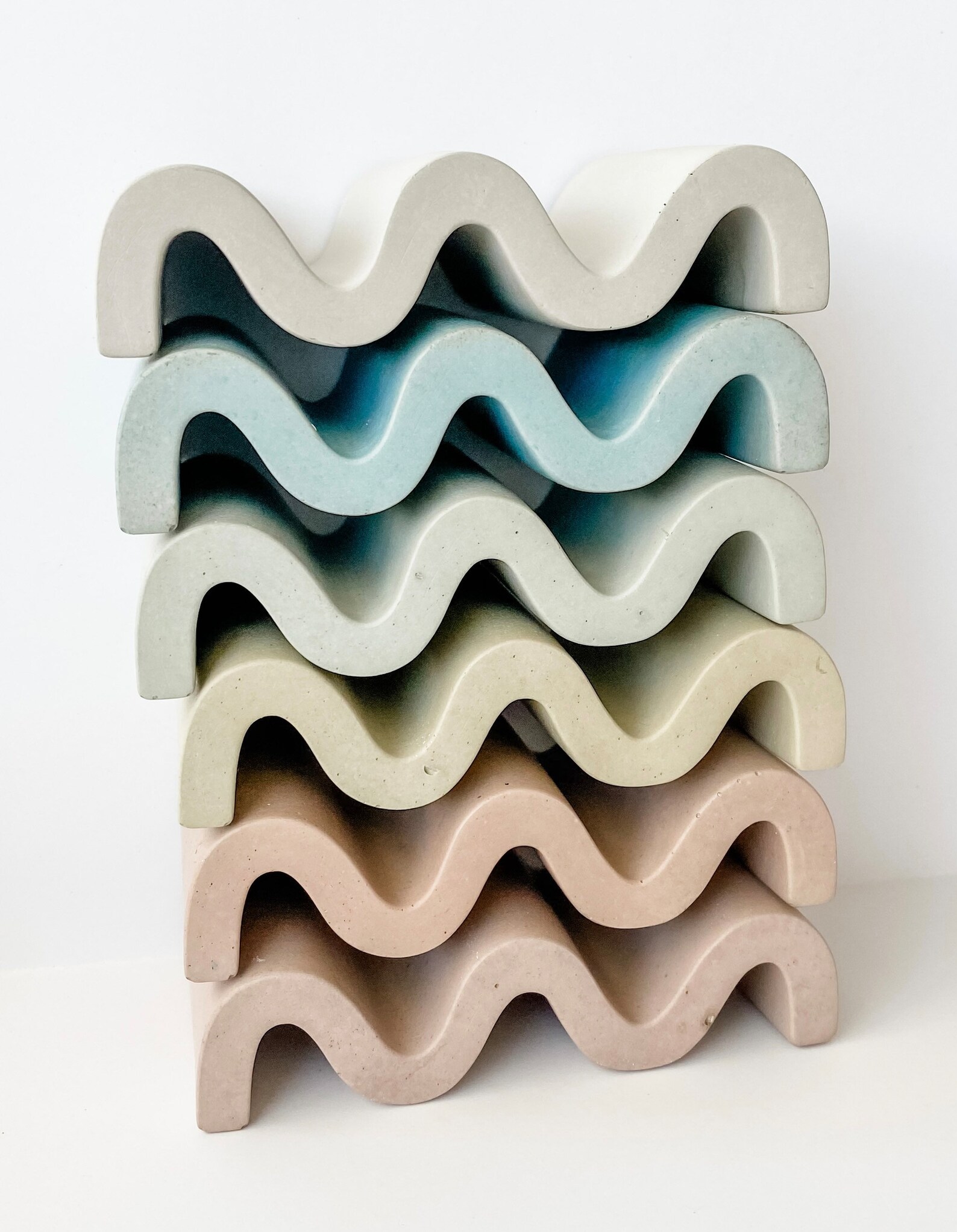 Wave Tray Concrete Wave Tray Jewelry Dish Soap Tray - Etsy