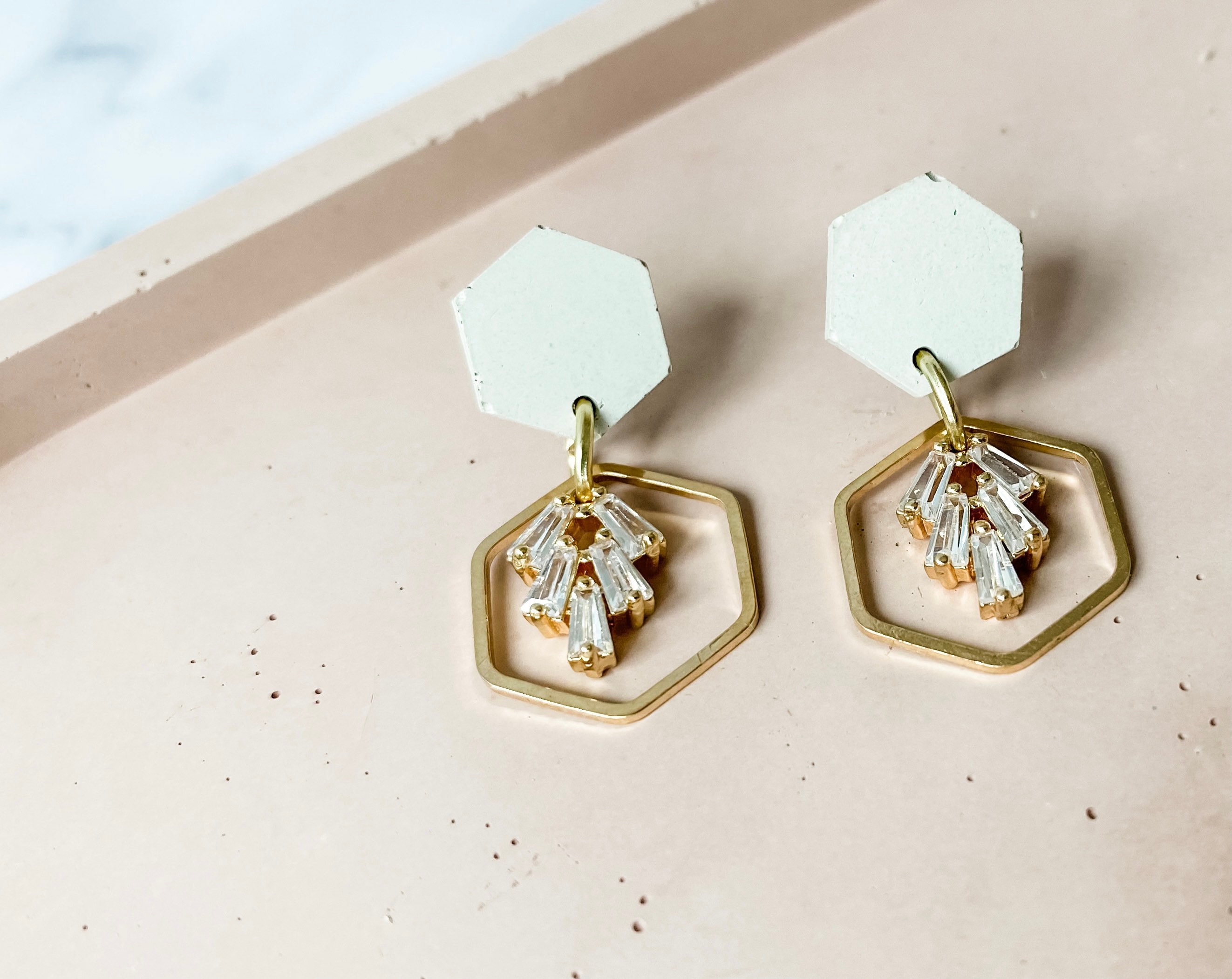 Concrete Jewelry Concrete Earrings Dangle Earrings | Etsy