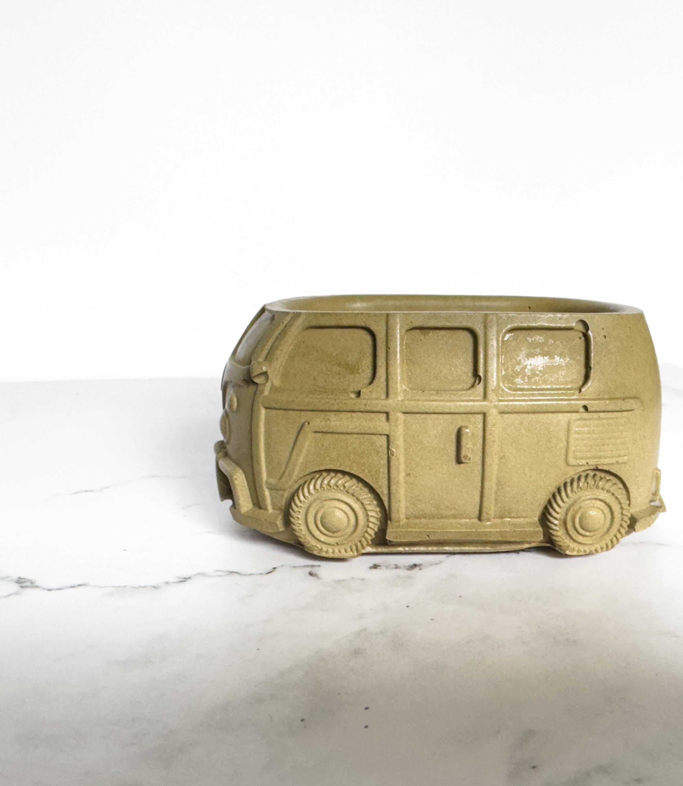 Vintage Bus Planter | Concrete Planter | Indoor Planter | Vintage Bus ...