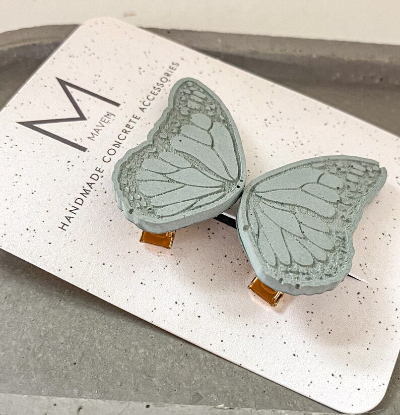 Butterfly Concrete Hair Clip | Large Hair Clip | Alligator Clip ...