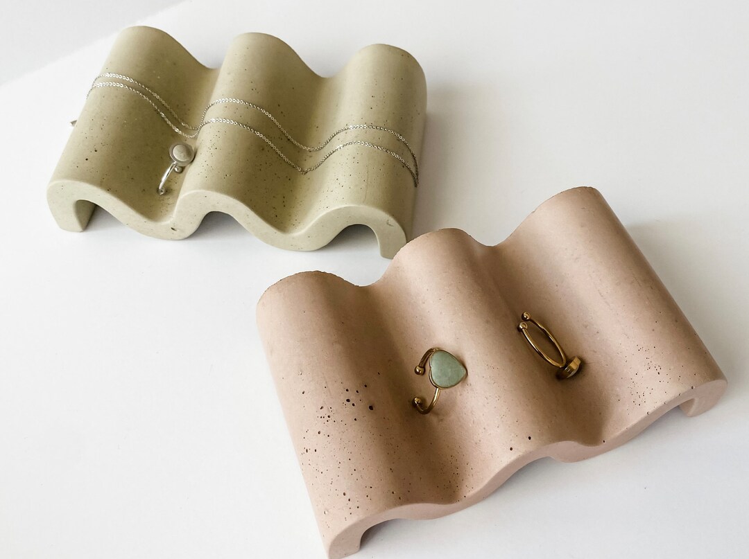 Wave Tray | Concrete Wave Tray | Jewelry Dish | Soap Tray | Jewelry ...
