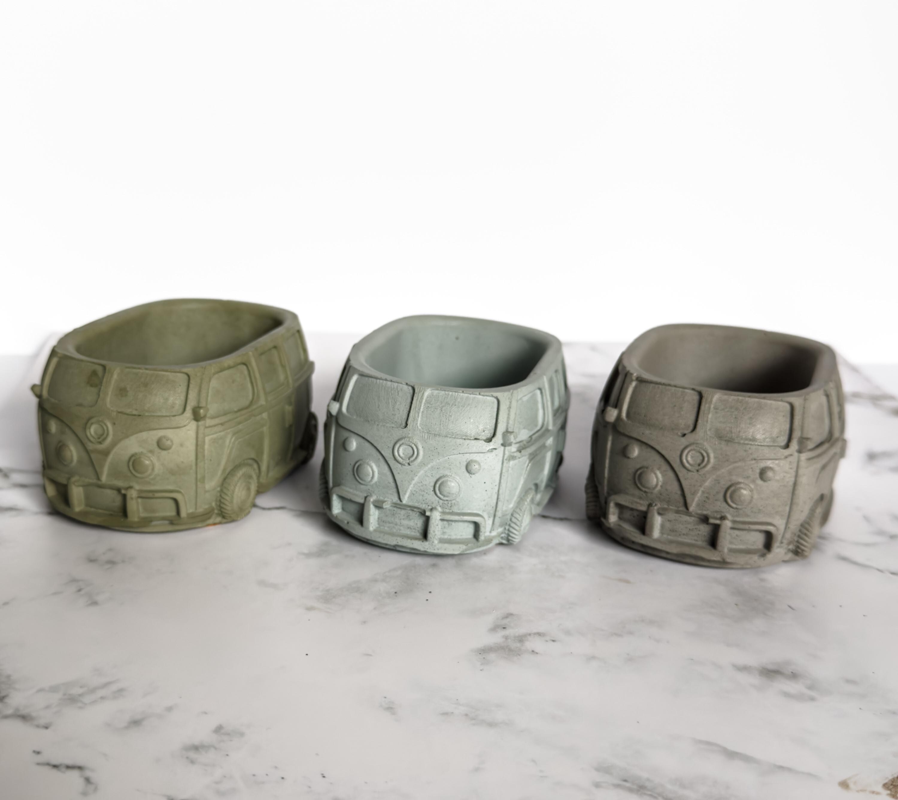 Vintage Bus Planter | Concrete Planter | Indoor Planter | Vintage Bus ...