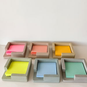 Concrete Sticky Note Holder | Concrete Decor | Office Decor | Office ...