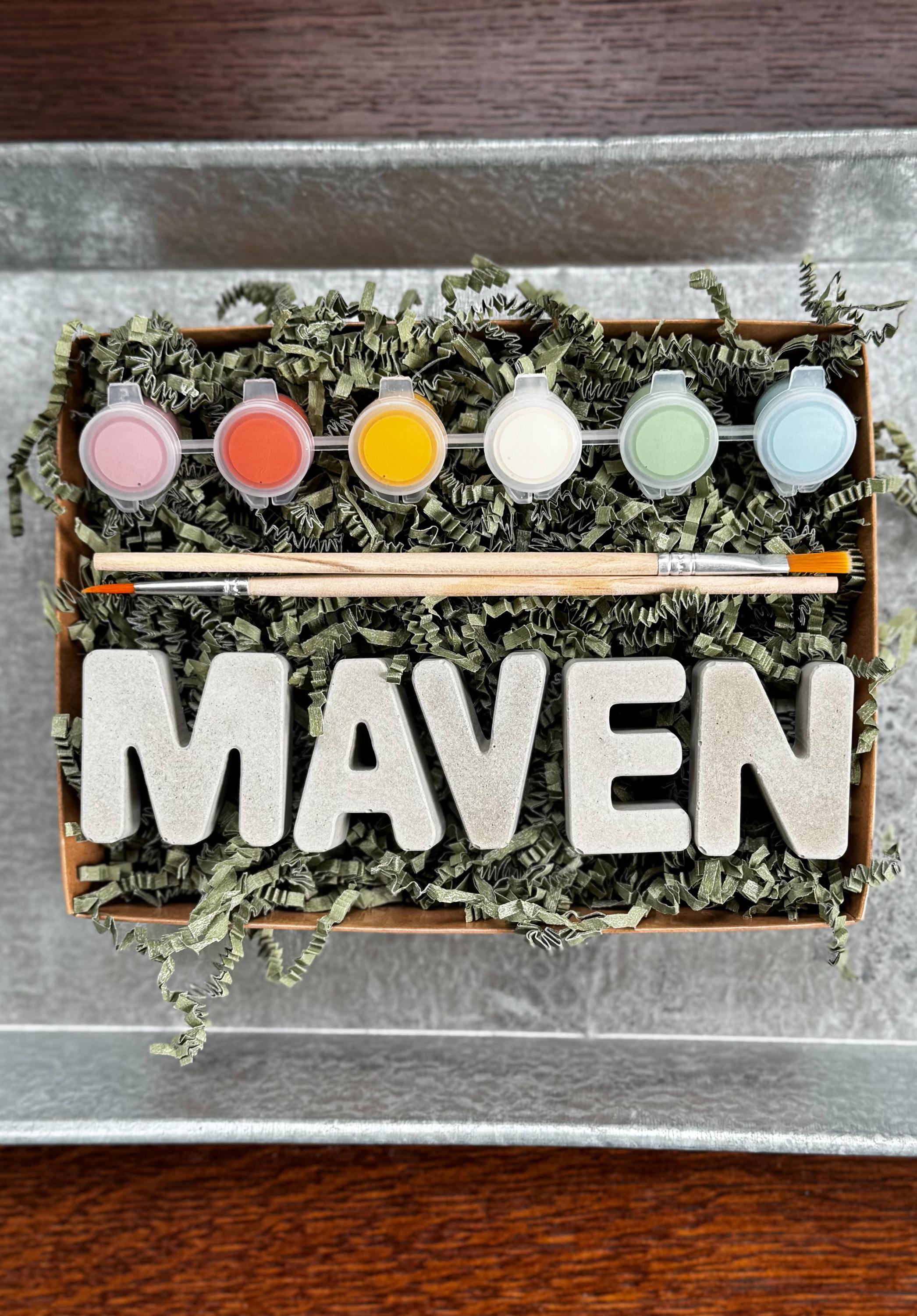 Personalized Name Paint Kit | DIY Concrete Letter Craft Kit | Custom ...