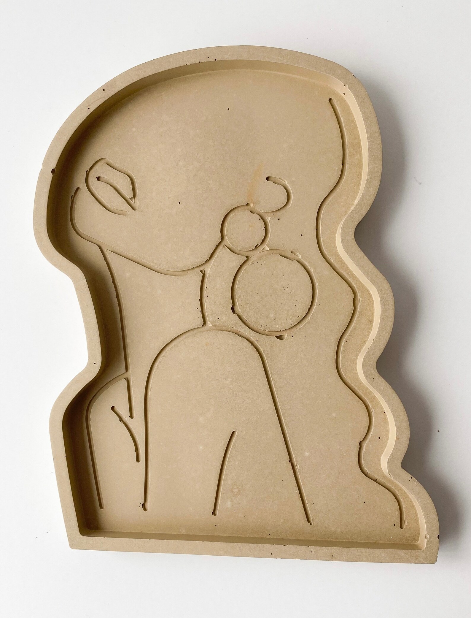 Woman Concrete Jewelry Dish | Concrete Tray | Woman’s Face Art ...