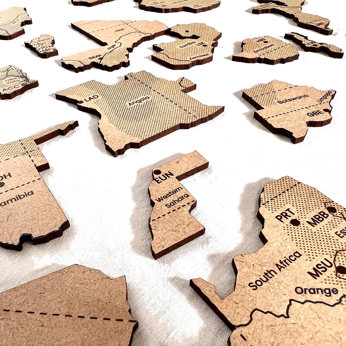 Africa Map Puzzle of Countries Geography Puzzle Wooden Educational ...