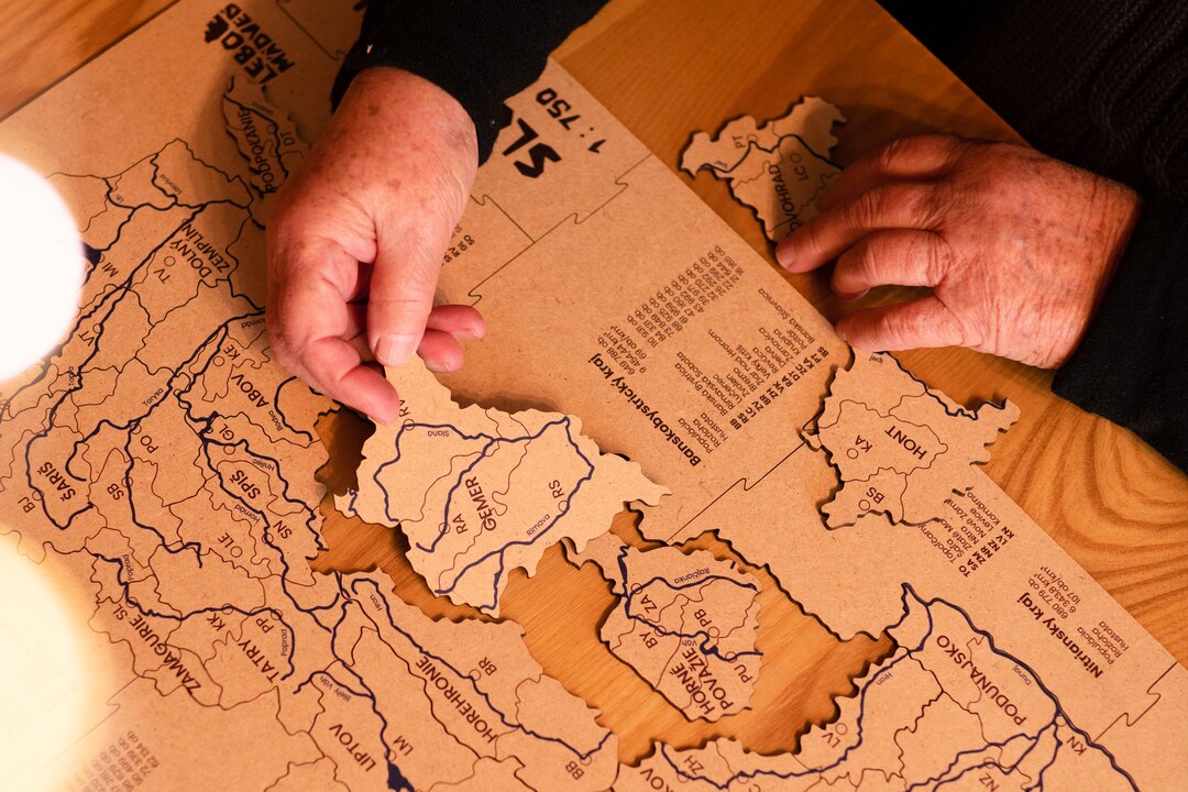 Slovakia Regions Map Puzzle Geography Puzzle Wooden Culture Slovak ...