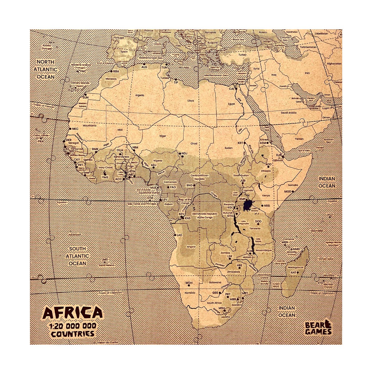 Africa Map Puzzle of Countries Geography Puzzle Wooden Educational ...
