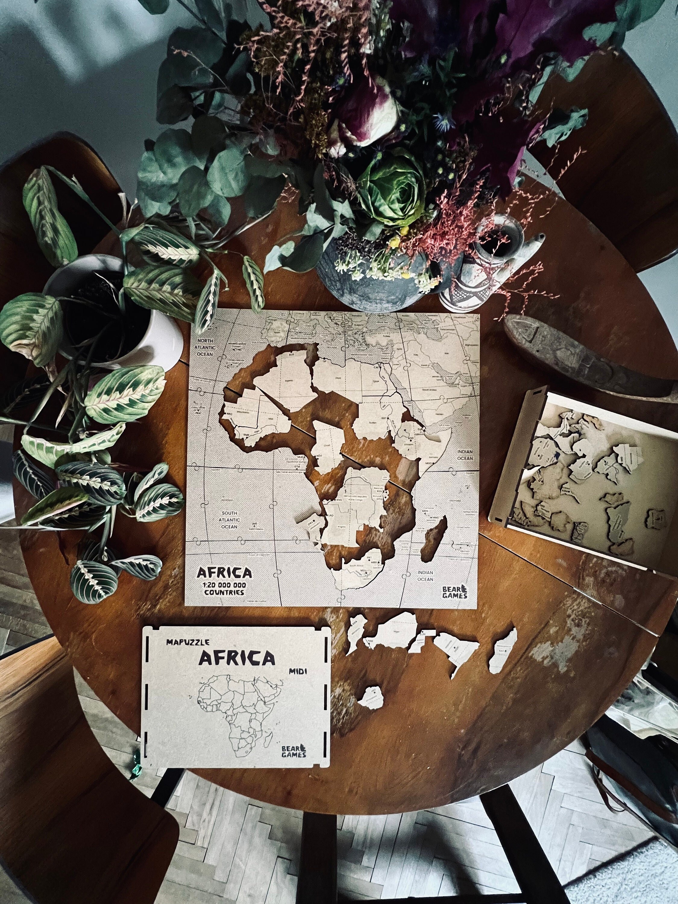 Africa Map Puzzle of Countries Geography Puzzle Wooden Educational ...