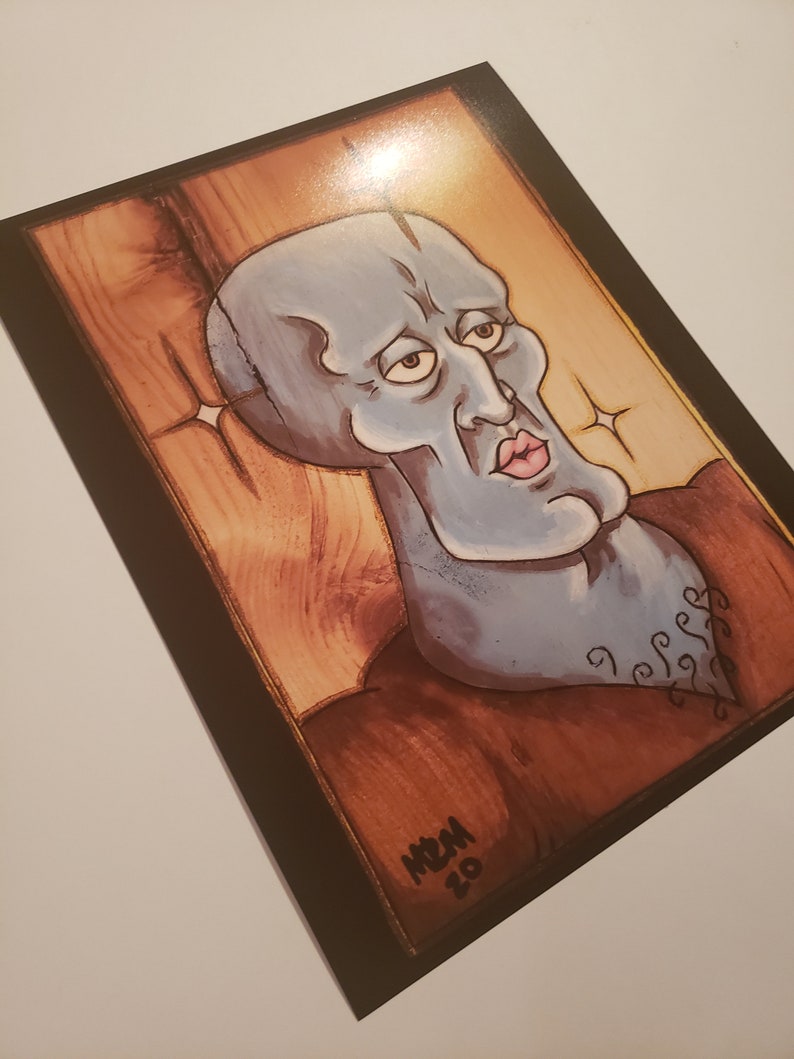 8x10 Handsome Squidward Print - Etsy