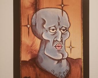 Squashed Squidward Handmade Tufted Rug Spongebob Rug Funky Rug Rug for ...