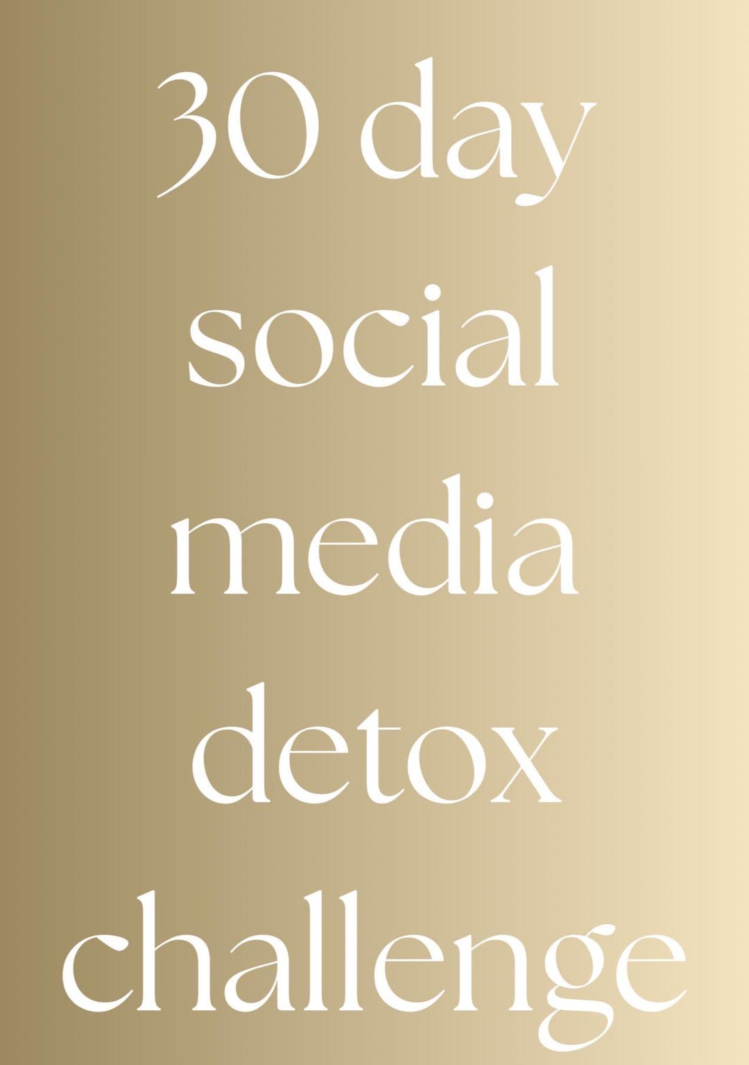 30 Day Social Media Detox Challenge - Etsy