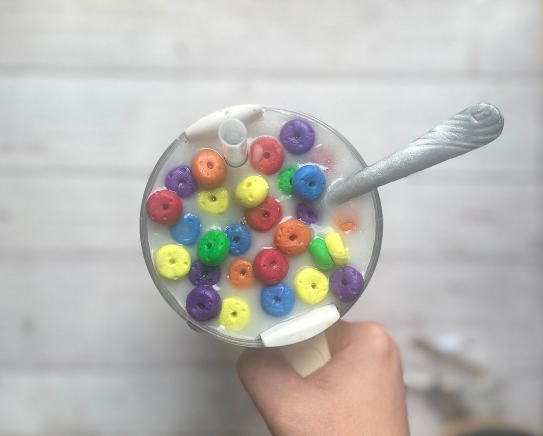 Cereal Tumbler Cup Topper, Froot Loops Topper, Tumbler Cup Accessories ...