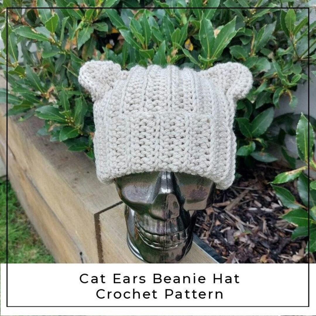Cat Ears Beanie Crochet Pattern - PATTERN ONLY - Etsy