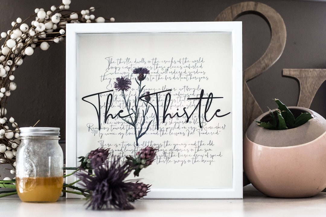 THE THISTLE Poem by SL Ferguson Downloadable Jpg for Home Decor - Etsy