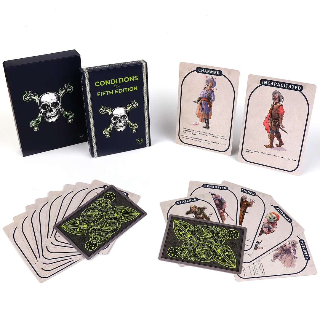 D&D Condition Cards for Fifth Edition | Compatible With Dungeons and ...