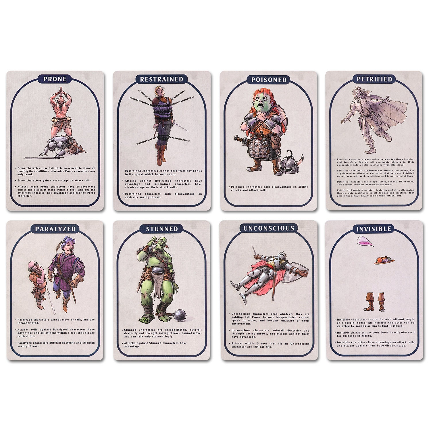 D&D Condition Cards for Fifth Edition | Compatible With Dungeons and ...