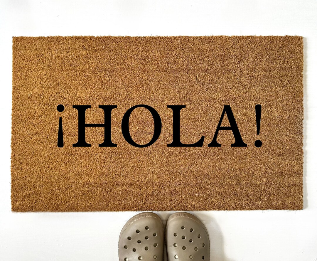 HOLA Doormat Spanish Welcome Mat Coir Doormat Gift Ideas Porch Decor ...