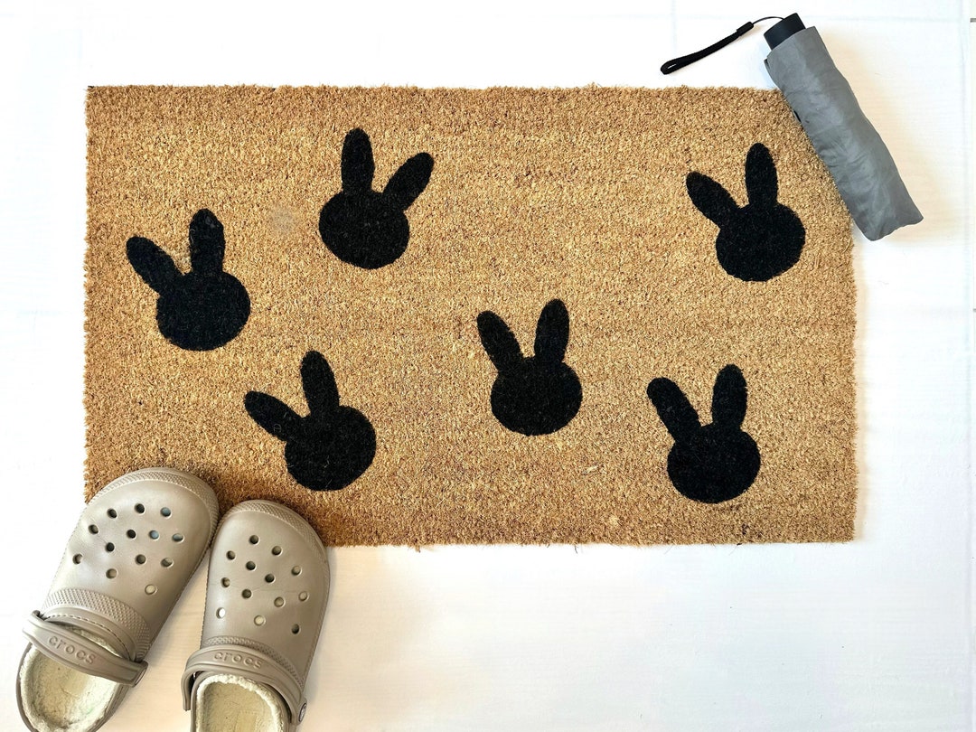 Bunny Rabbit Doormat | Easter Bunnies | Easter Doormat | Spring Doormat ...