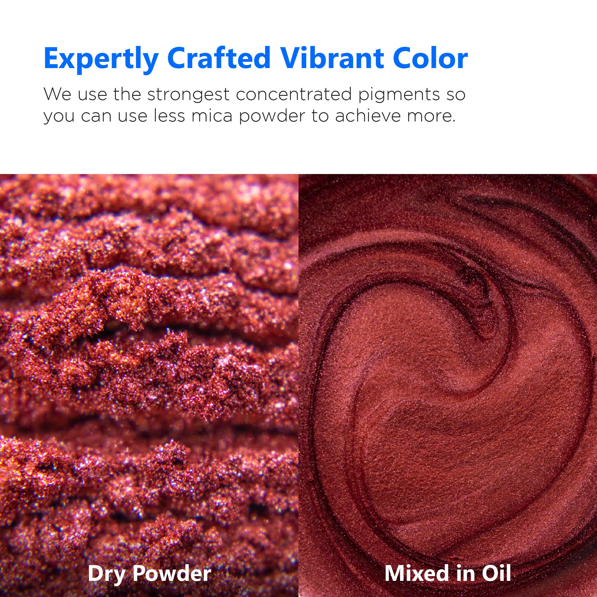 Mica Powder Burgundy Color Pigment Powder for Epoxy Resin, Silicone ...