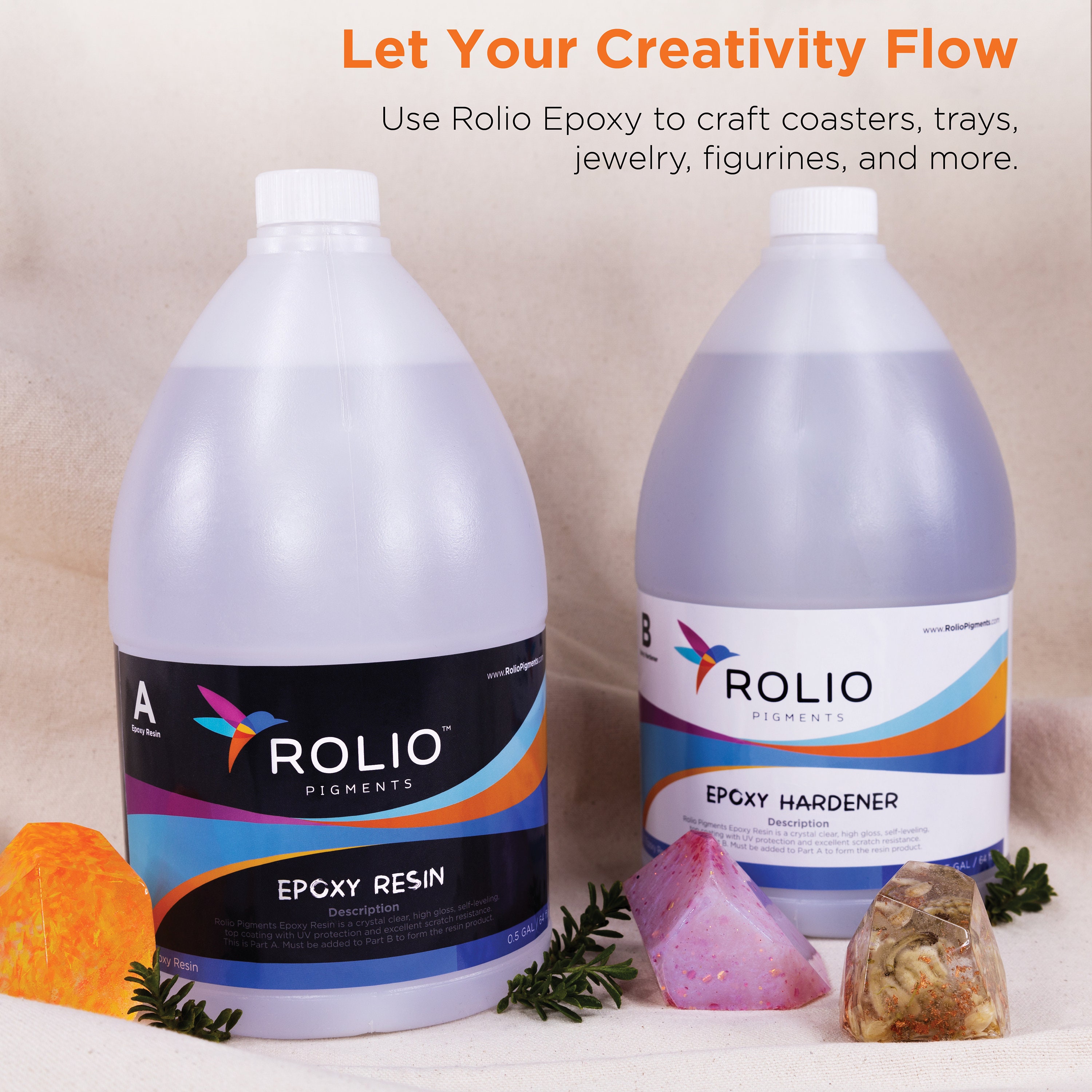 Epoxy Resin - 1 Gallon Kit, Crystal Clear, Glossy, UV Resistant, for ...