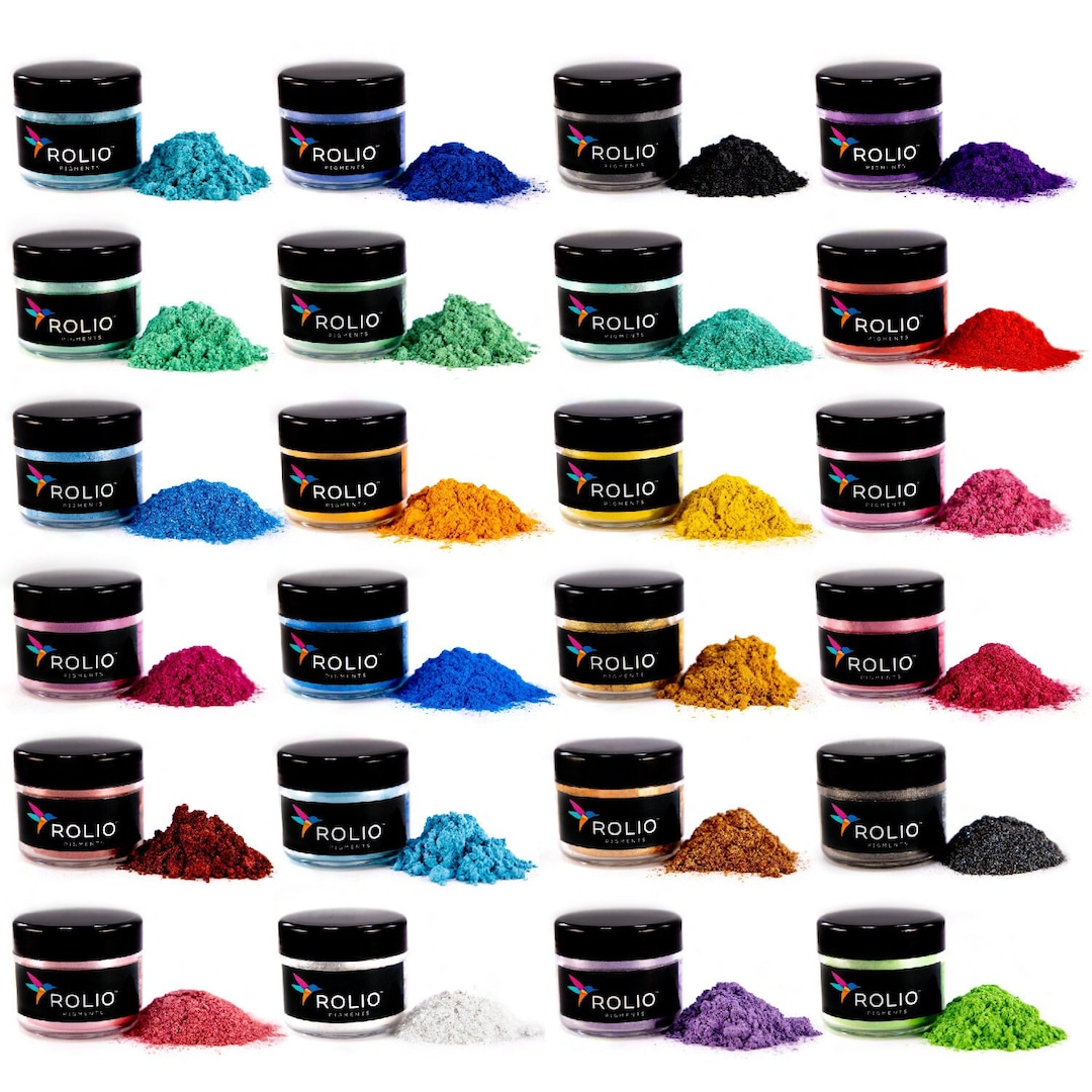 Premium Mica Powder Set - 24 Color Pigments for Epoxy Resin, Silicone ...
