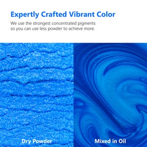 Mica Powder Blue Azure Color Pigment Powder for Epoxy Resin, Silicone ...