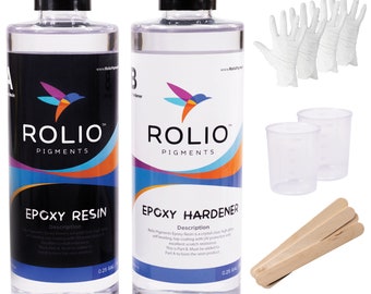 Epoxy Resin - 32 Oz Kit, Crystal Clear, Glossy, UV Resistant, for DIY ...