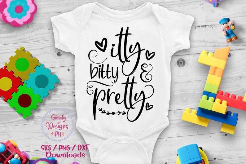 Itty Bitty and Pretty SVG PNG Files for Cutting Machines - Etsy
