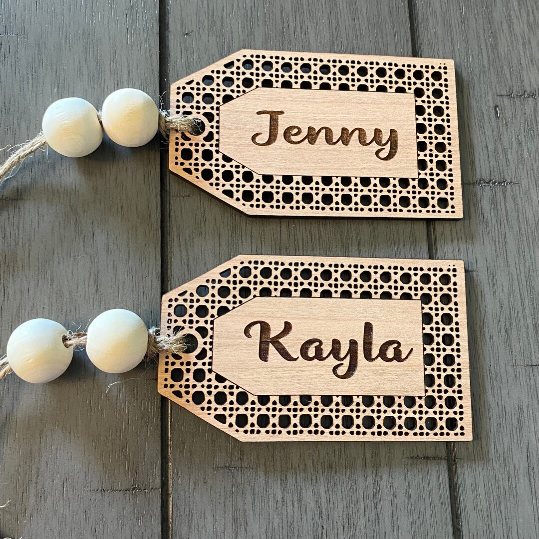 Personalized Stocking Tag / Custom Wooden Gift Tag / Gift Attachment ...