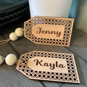Personalized Stocking Tag / Custom Wooden Gift Tag / Gift Attachment ...