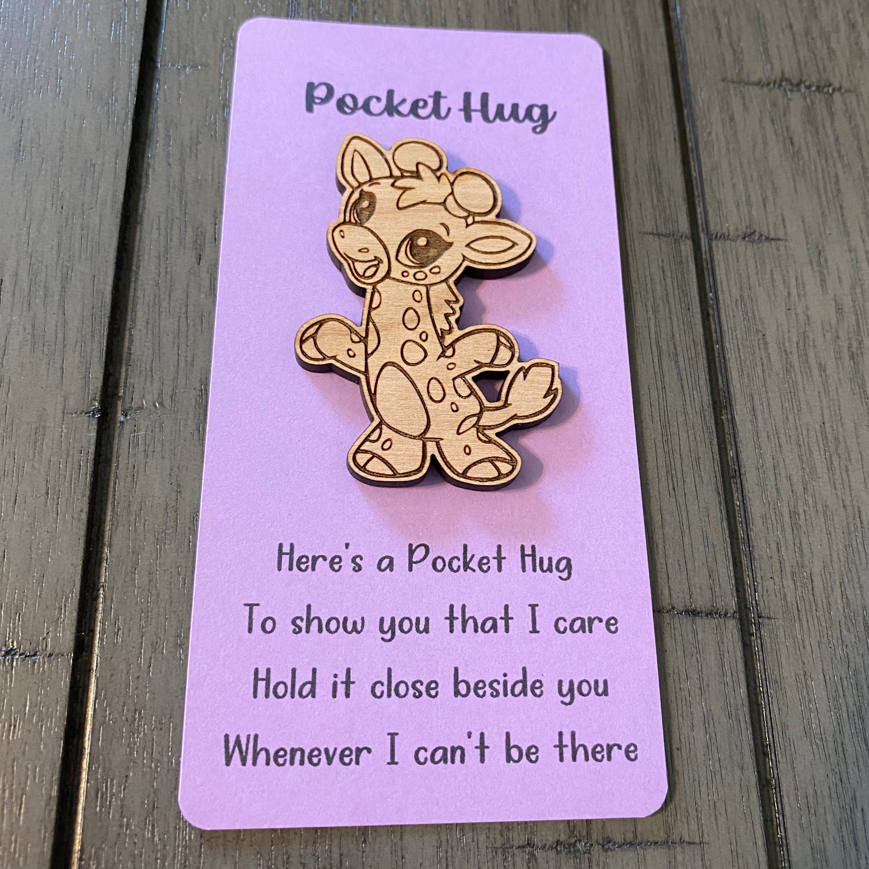 Pocket Hug / Wooden Animal Pocket Hug / Pocket Coin Keepsake / - Etsy