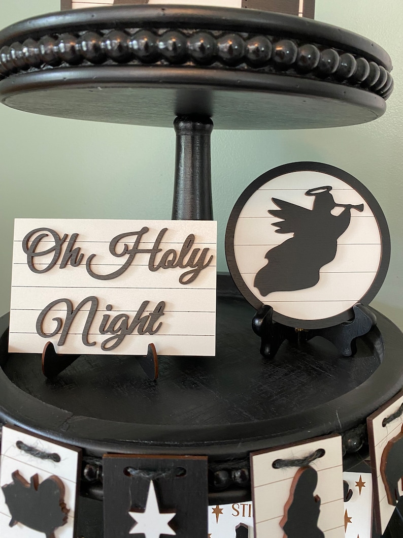 Nativity Scene Tiered Tray Decor / Christmas Home Decor / - Etsy