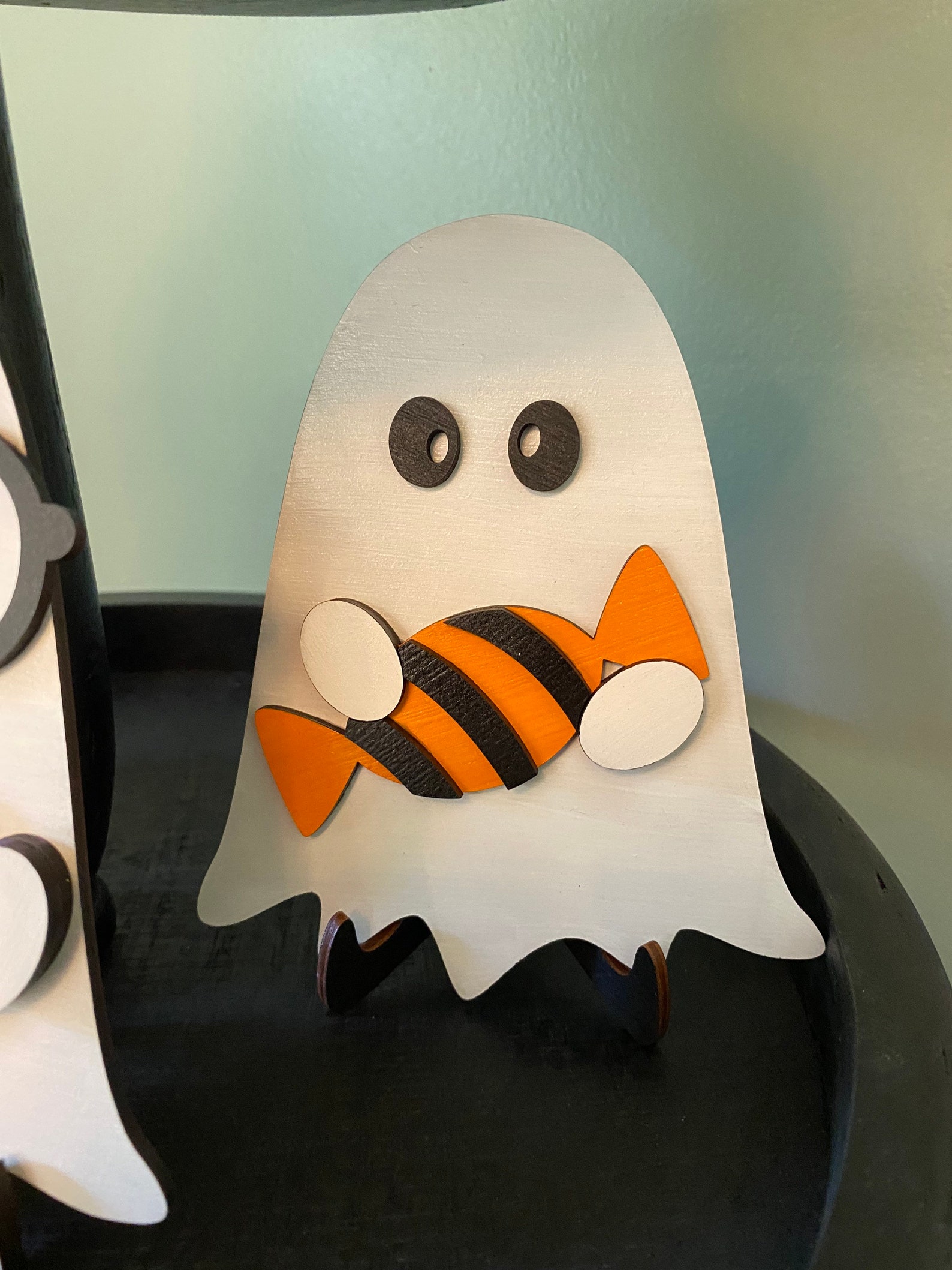 Happy Halloween Tiered Tray Decor / Cute Ghost Mantel Decor / Trick or ...