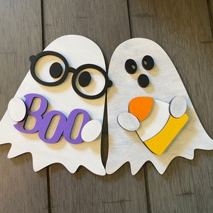 Happy Halloween Tiered Tray Decor / Cute Ghost Mantel Decor / Trick or ...