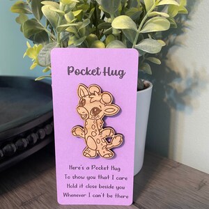 Pocket Hug / Wooden Animal Pocket Hug / Pocket Coin Keepsake / Love ...