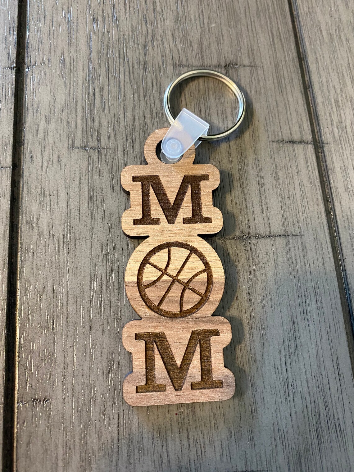 Mom Sports Keychain / Laser Engraved Wooden Keychain / - Etsy