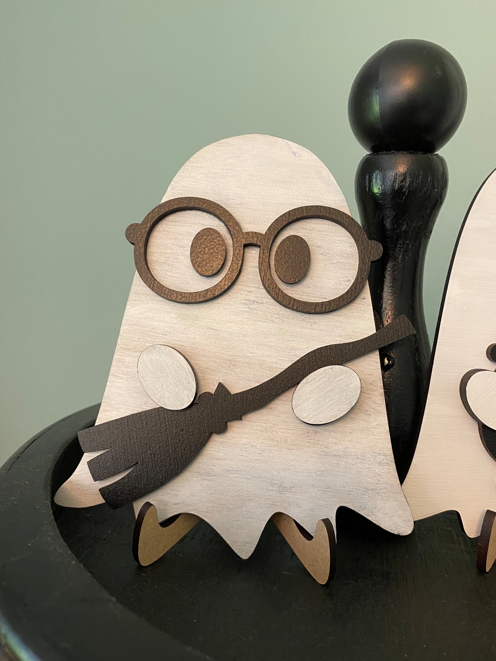 Happy Halloween Tiered Tray Decor / Cute Ghost Mantel Decor / Trick or ...