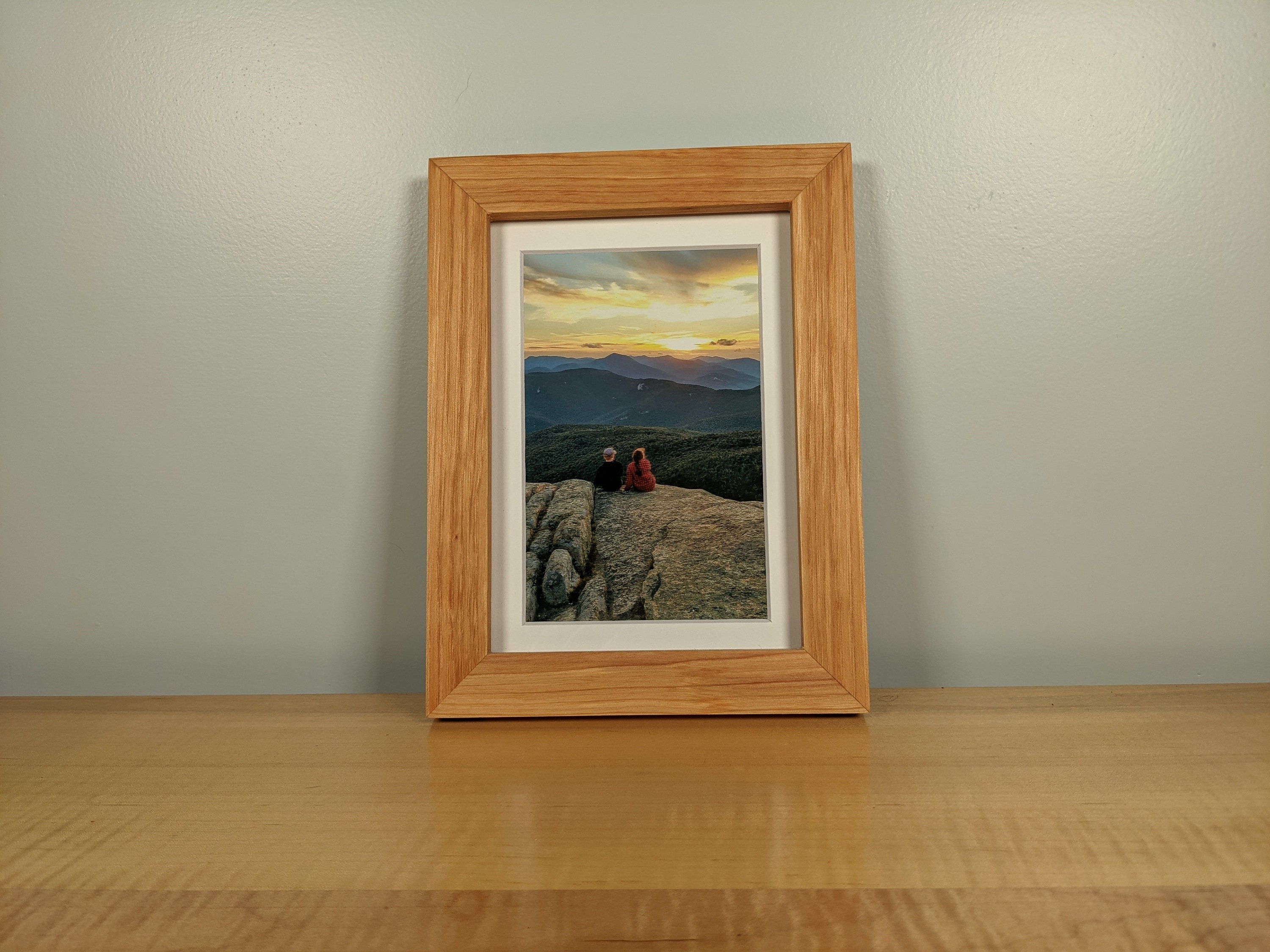 Hickory Picture Frame Minimalist Profile - Etsy