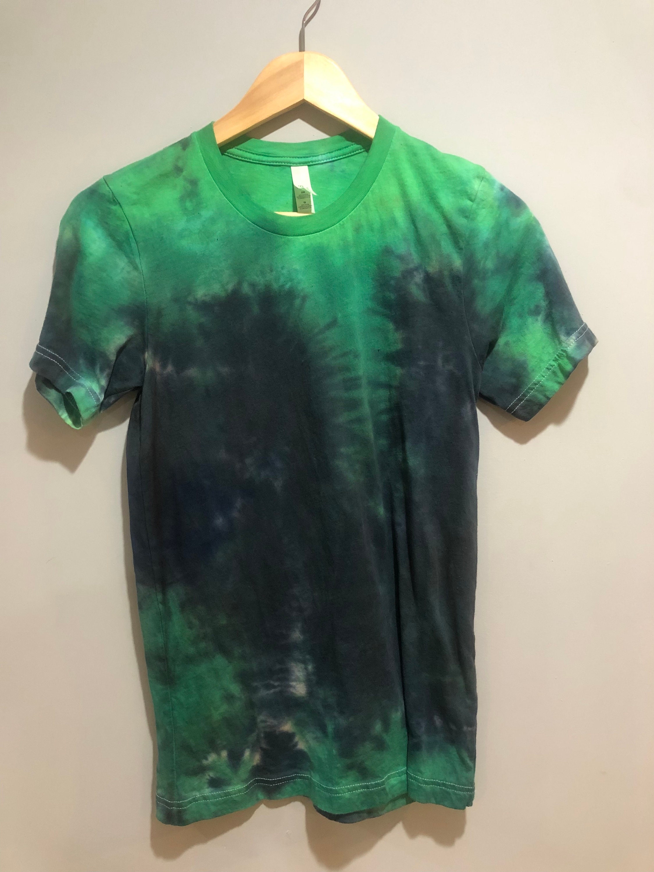 Green and Black Tie Dye T-shirt - Etsy