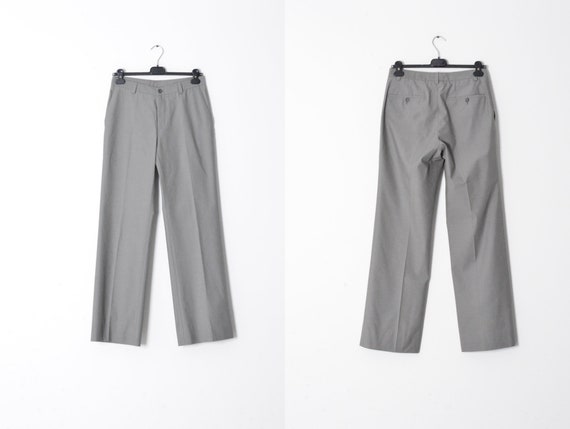 Y2K Grey Menswear Gender Neutral Minimalist Silk Wool… - Gem