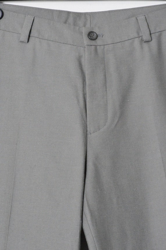 Y2K Grey Menswear Gender Neutral Minimalist Silk Wool… - Gem