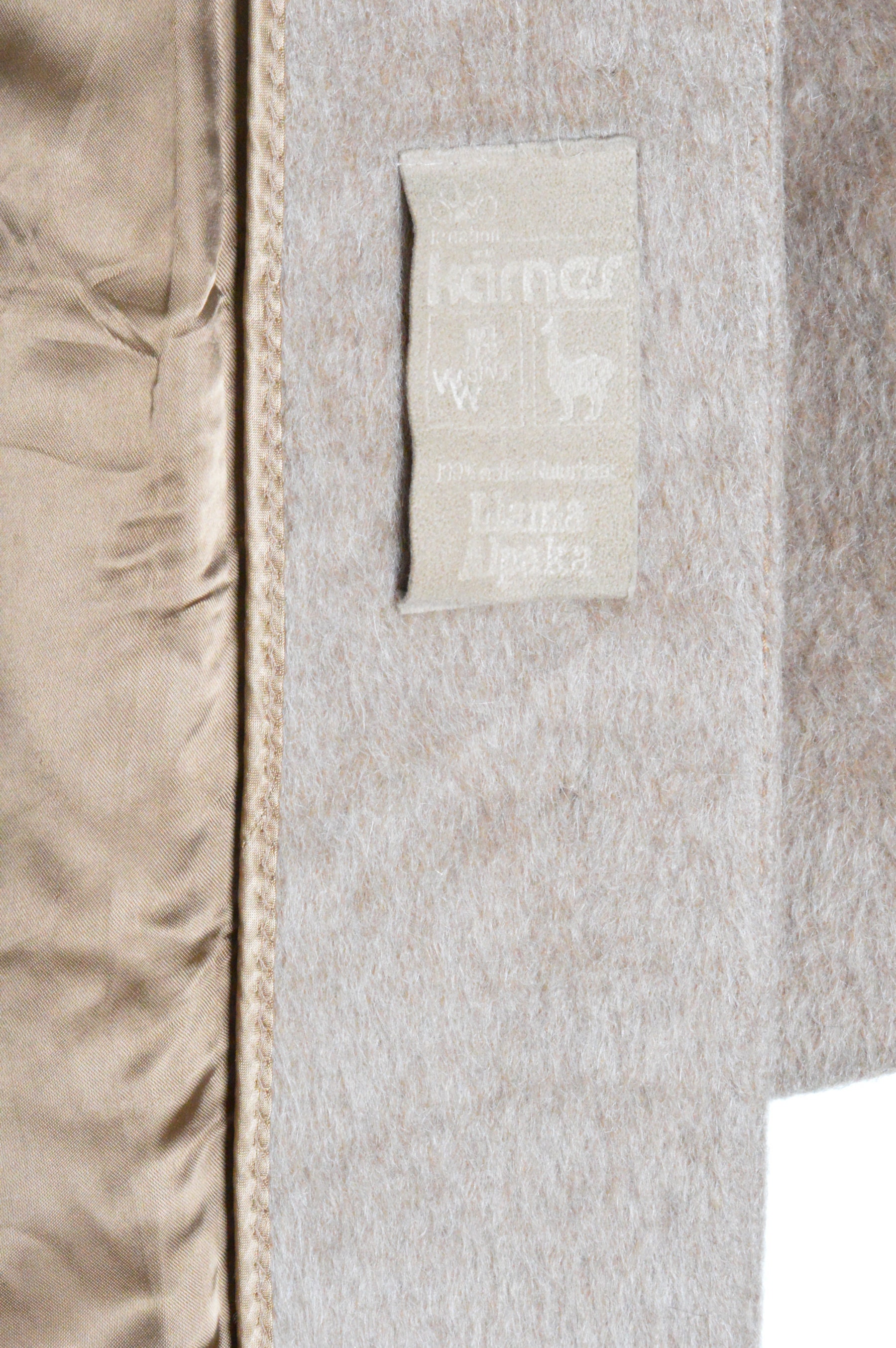 Vintage 60s Beige Mohair Merino Wool Minimalist Winter Coat Size L - Etsy