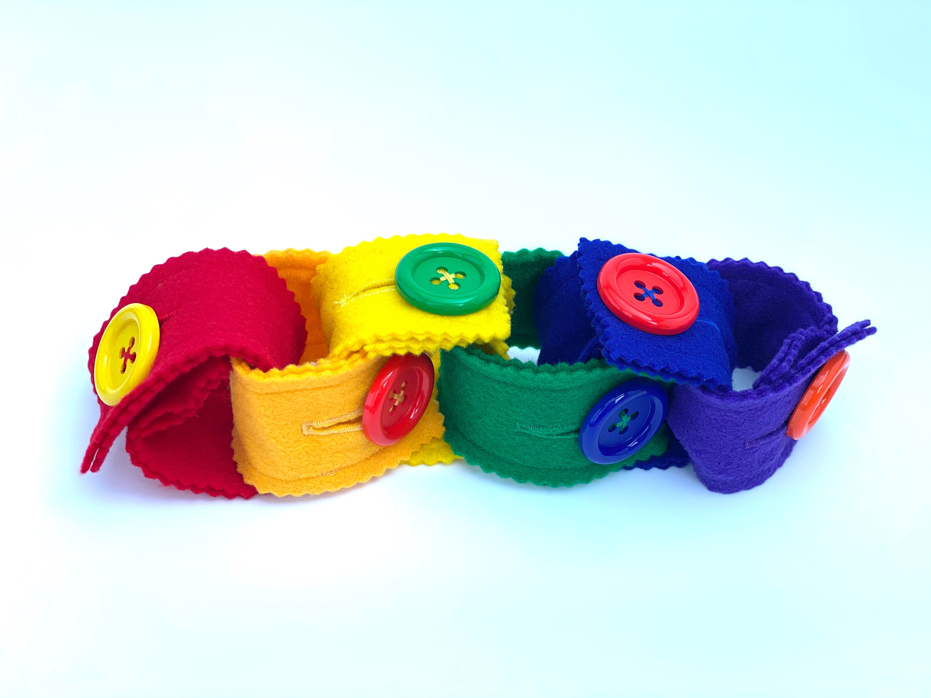 Felt Button Chain, Fine Motor Activity, Dressing Skills, Fine Motor ...