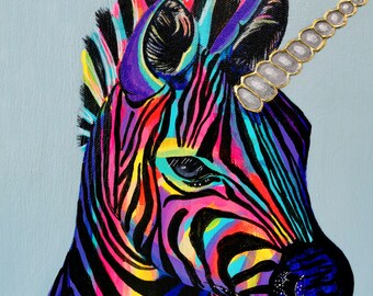 Zebra Prison Break Print Comic Criminal Vintage Art Photo - Etsy