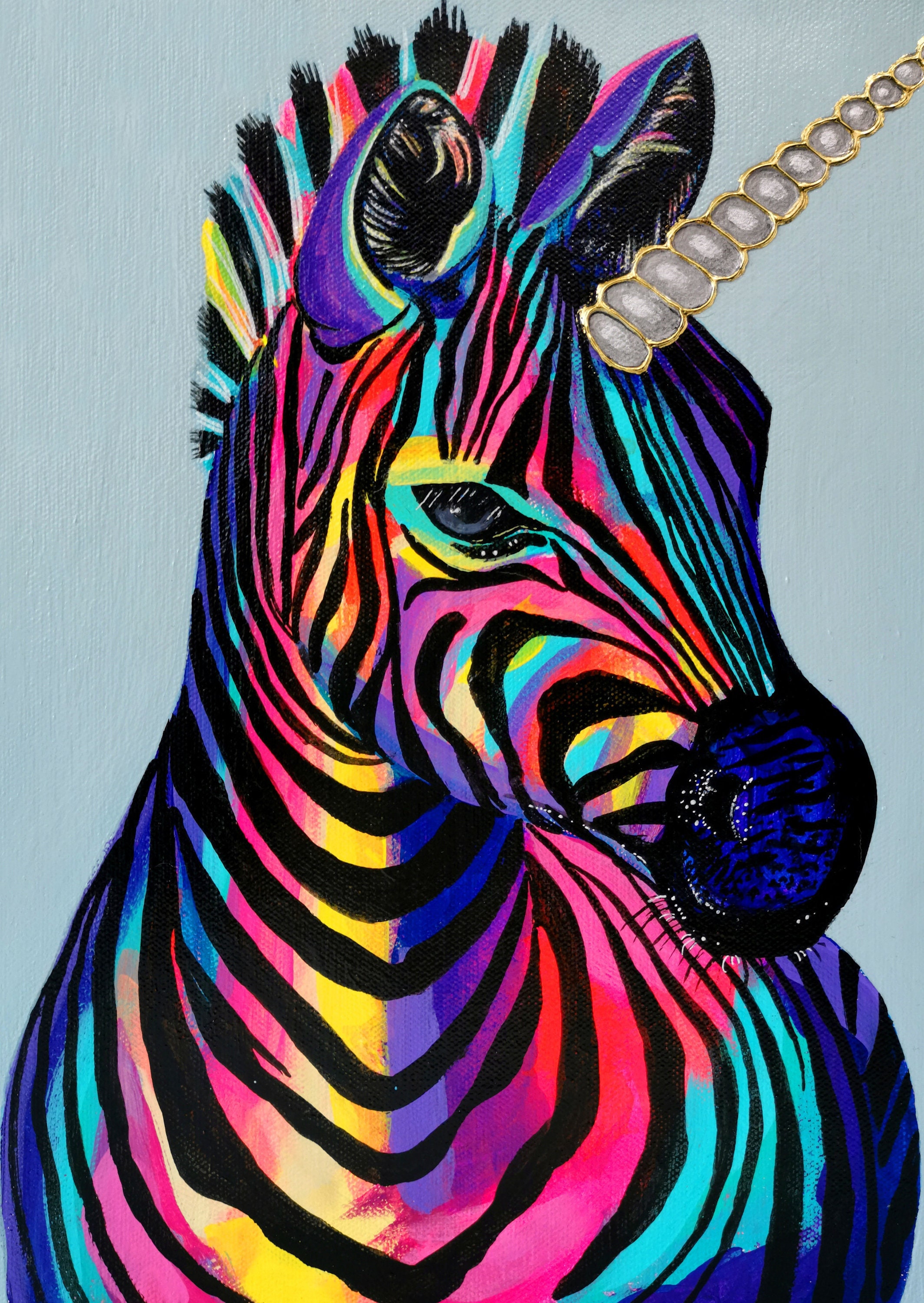 Colorful Zebra Drawings