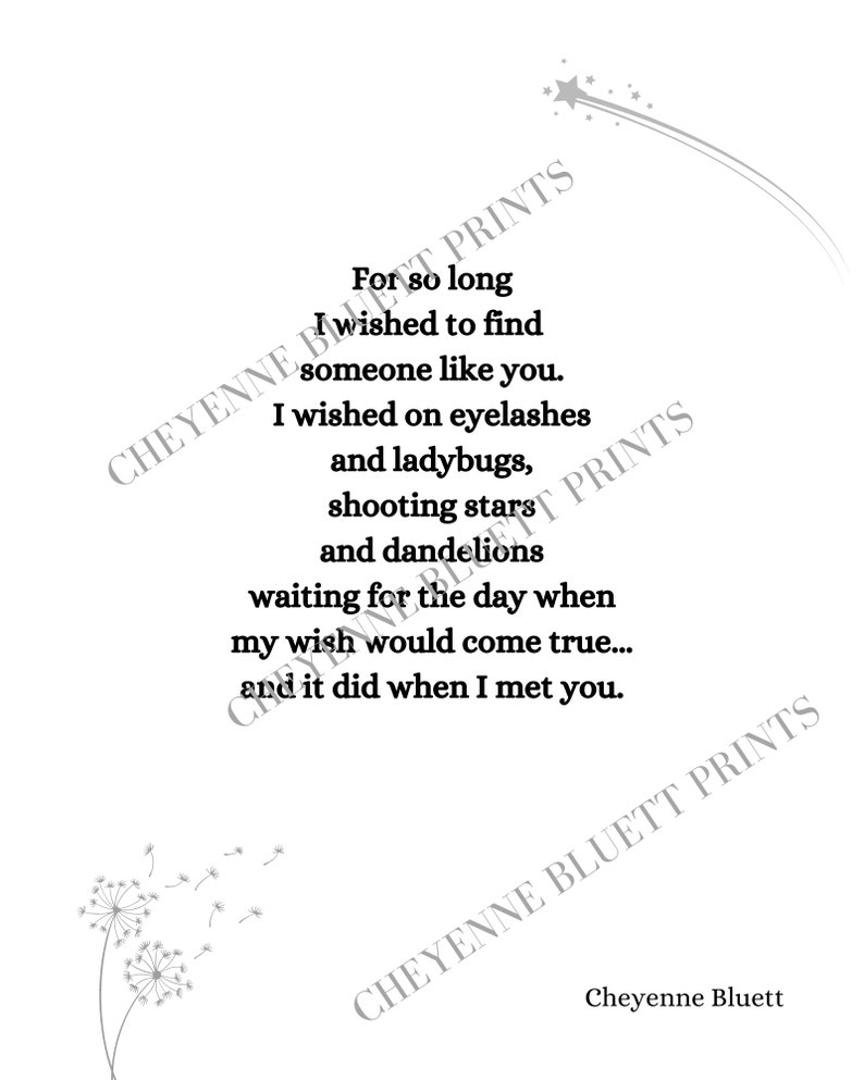 Wished to Meet You Poem, Love Poem, His Green Eyes, Cheyenne Bluett ...