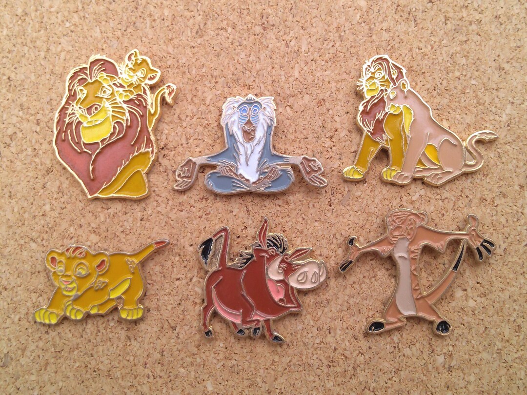Vintage Disney the Lion King Pins: Mufasa, Simba, Nala, Timon, Pumba ...