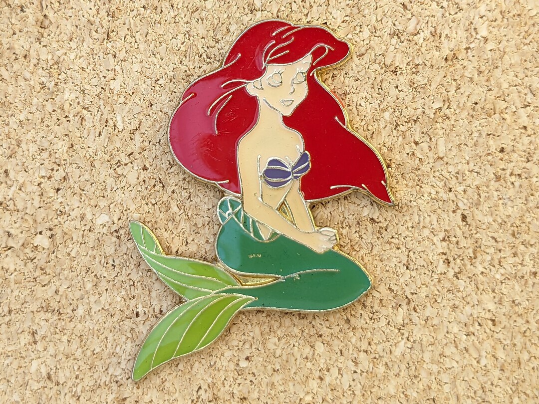 Vintage the Little Mermaid Large Ariel Enamel Pin - Etsy